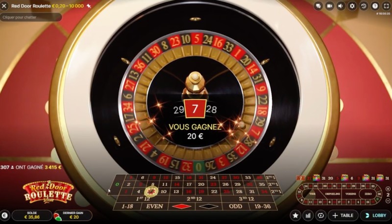 Red Door Roulette : notre avis sur le jeu de casino live